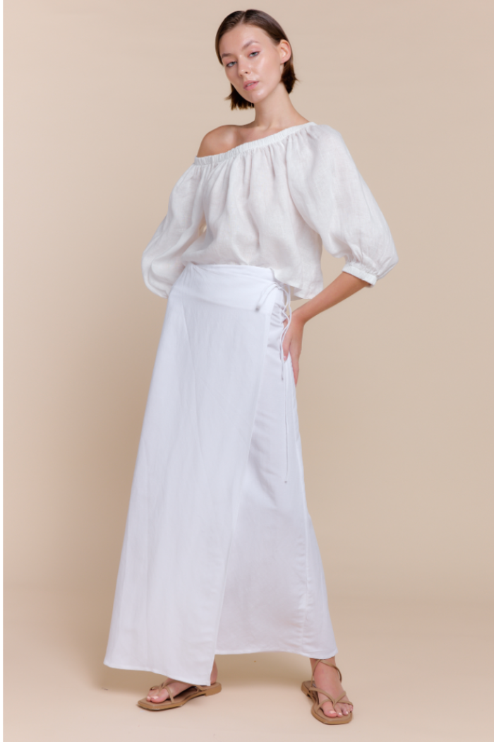 Beatrice Linen Wrap Skirt | Love, JUDE Clothing