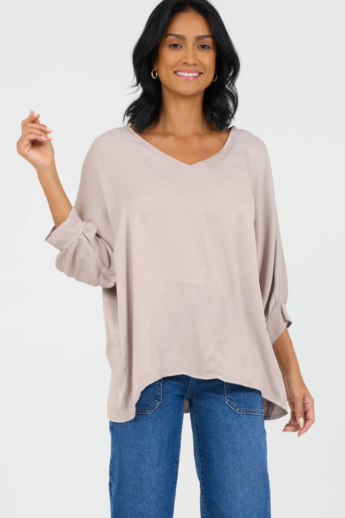 Remi Satin Oversize Top | Love, JUDE Clothing