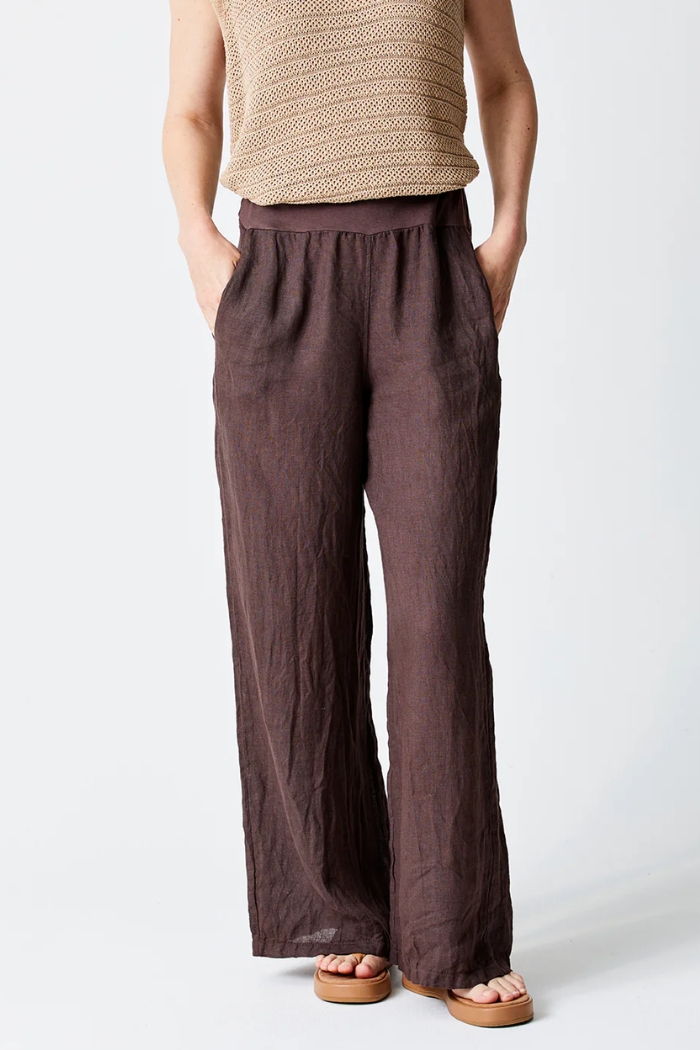Sultan Wide Leg Linen Pants | Love, JUDE Clothing