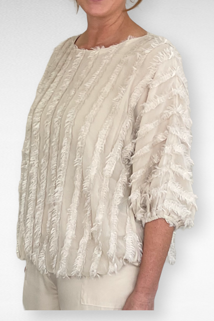 Winona Woven Feathered Top | Love, JUDE Clothing